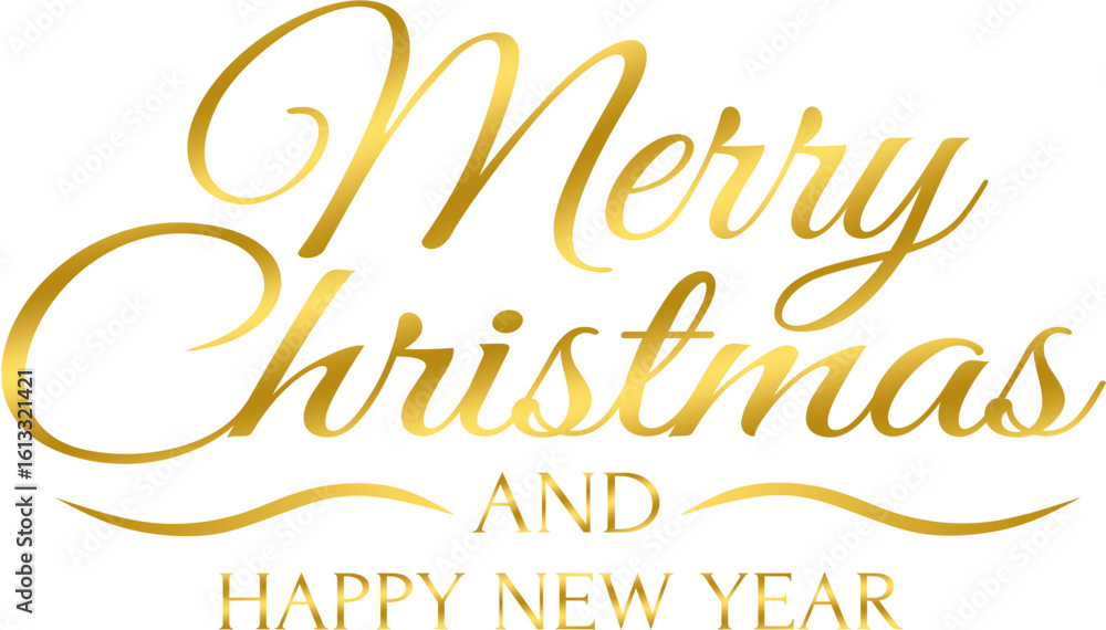 Stockvector Merry Christmas and Happy New Year – beautiful text, vector ...