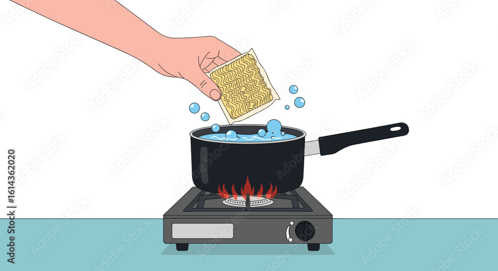 Boiling water safely demonstrating proper culinary preparation ...