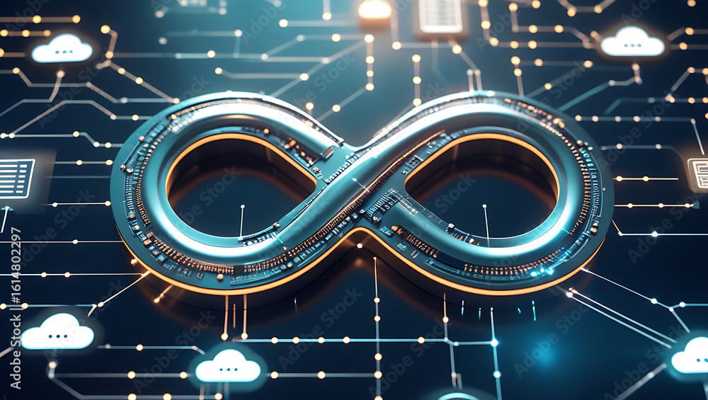 DevOps: Accelerating Software Development with Automation & Collaboration Stock Illustration ...