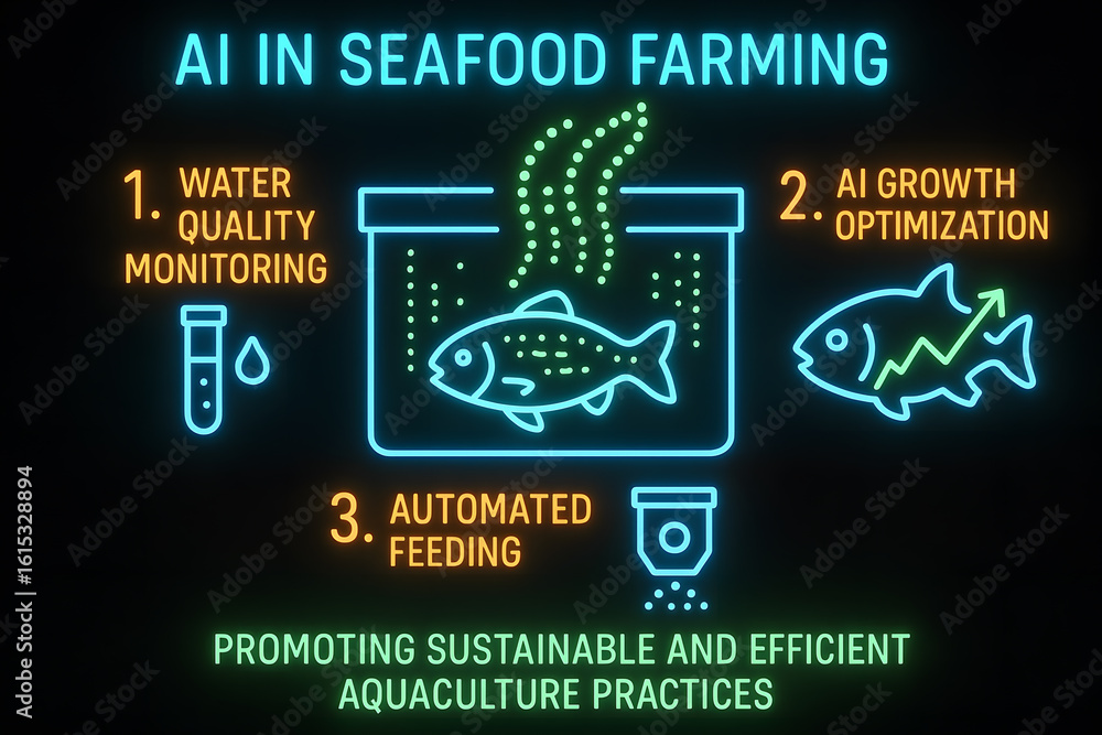 AI Aquaculture Innovation Infographic for Sustainable Practices and ...