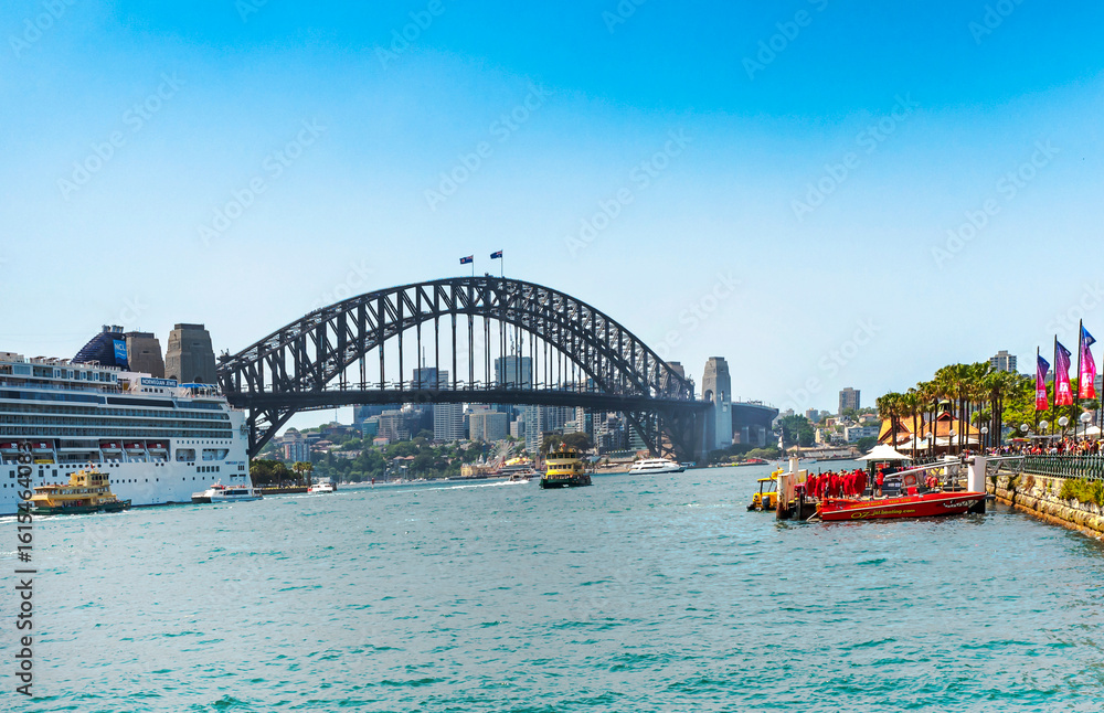 The Sydney Harbor Bridge is a heritage-listed steel through arch bridge ...