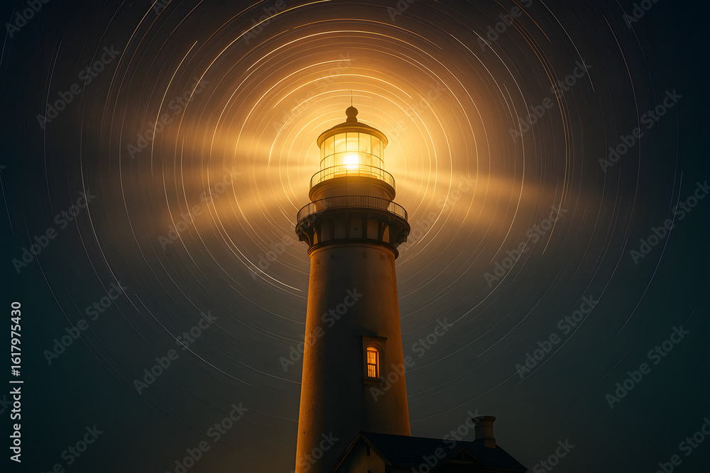 Beacon of Guidance: A striking low-angle shot captures the iconic ...