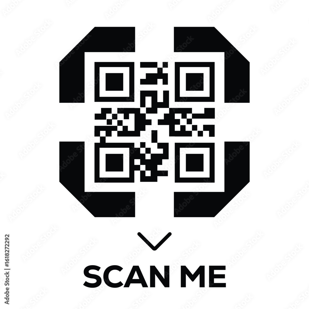 Scan QR code icon. Digital scanning qr code. QR code scan for ...