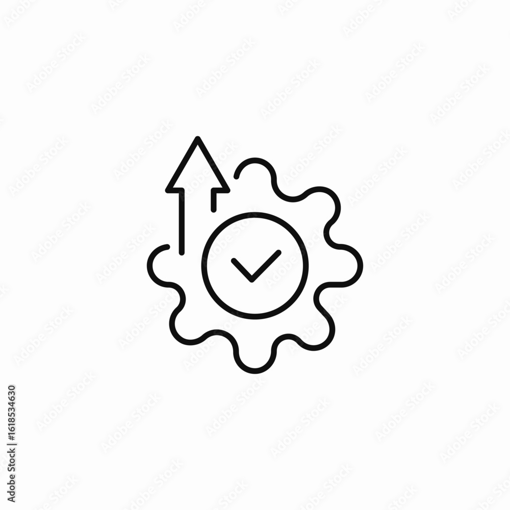 improved process checked icon sign vector Stock Vector | Adobe Stock