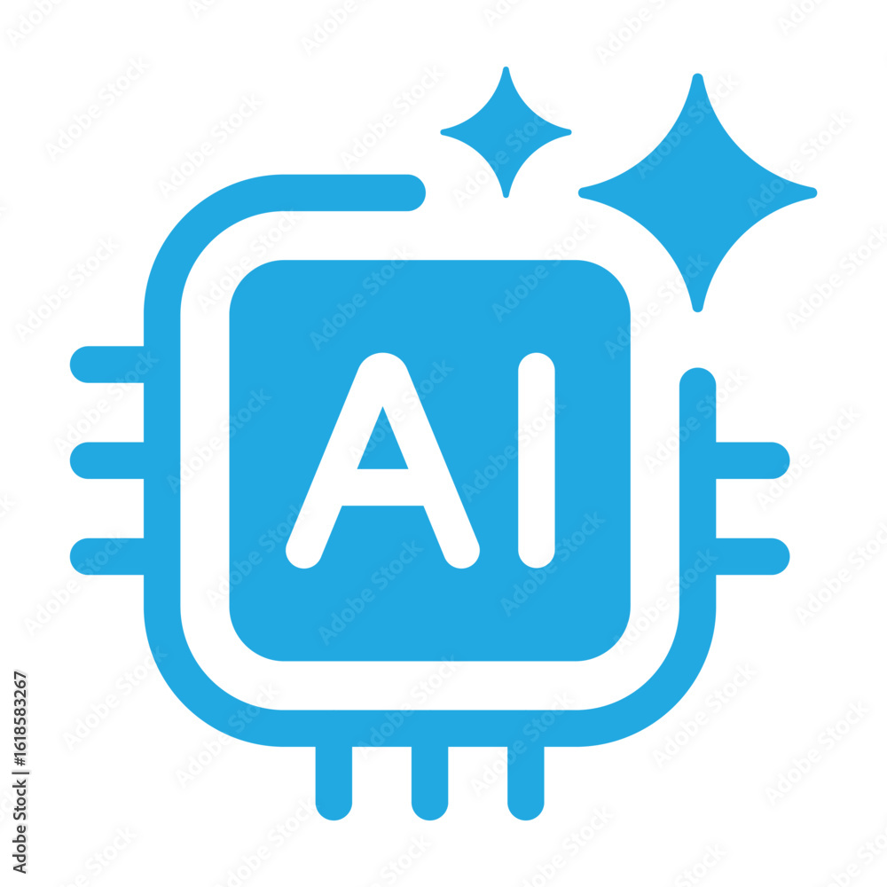 Generative Ai icon collections. Sparkle Artificial intelligence symbol ...