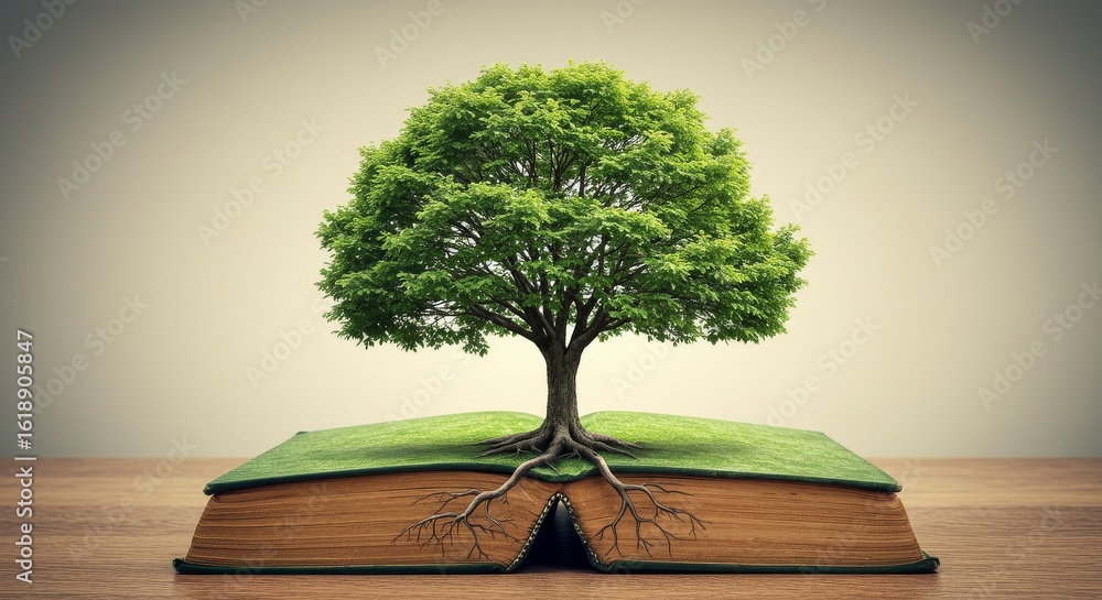 World philosophy day education concept with tree of knowledge planting ...