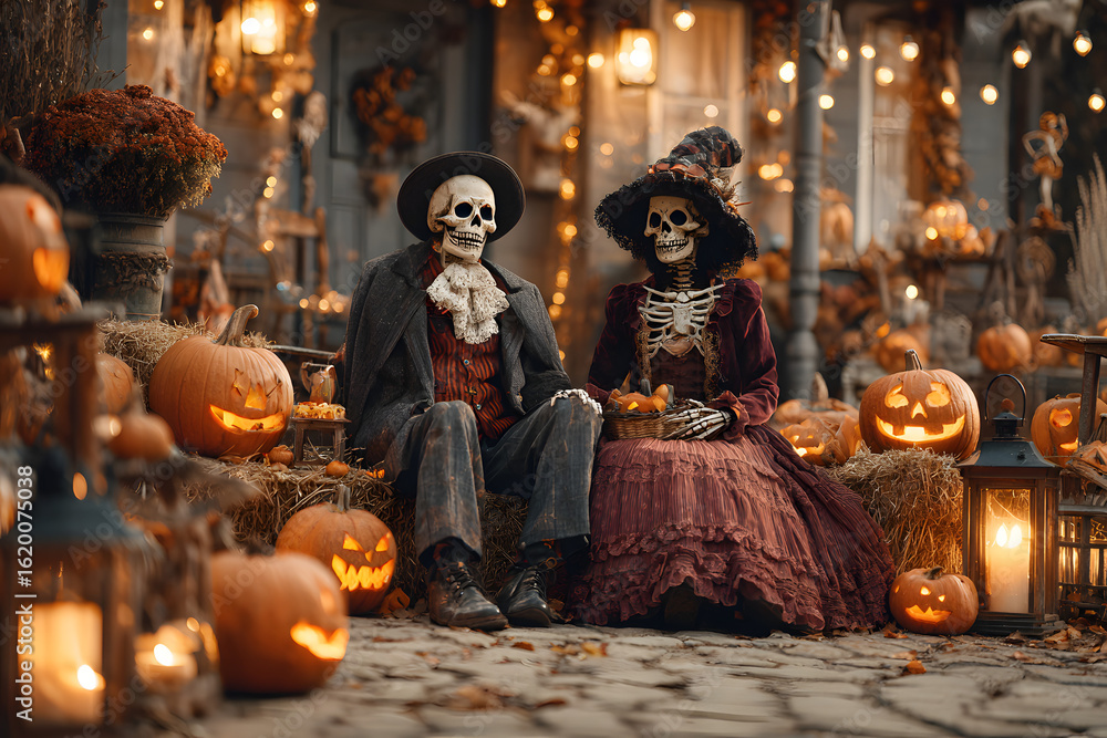 Halloween Horror Nitht: Spooky Costumes, Jack-o'-Lantern Pumpkins ...