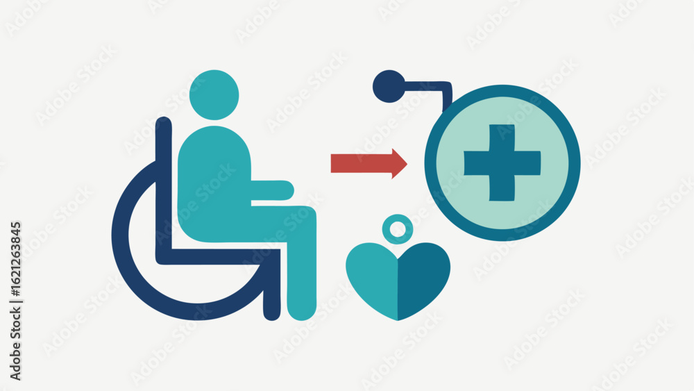Accessible Bathroom Symbol An accessible bathroom sign alongside ...