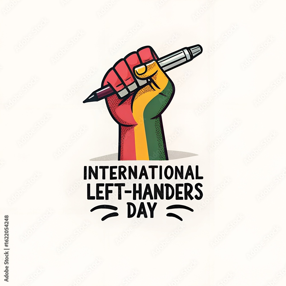 international left handers day, left handed celebration, left hand ...