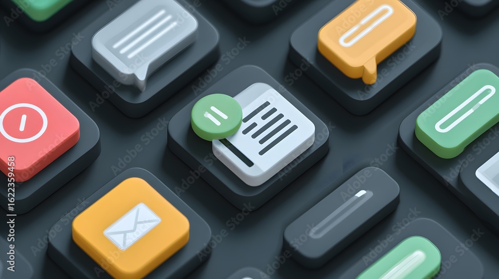 Semantic icon placement in UI, top-right alert badges, inline document ...