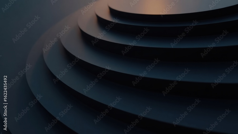 Spiral Layers of Light and Shadow in Infinite Motion Stock Photo ...