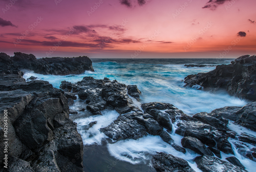 Hachijojima, Izu Islands, Tokyo, Japan. Coastal view of Little Hachijo ...