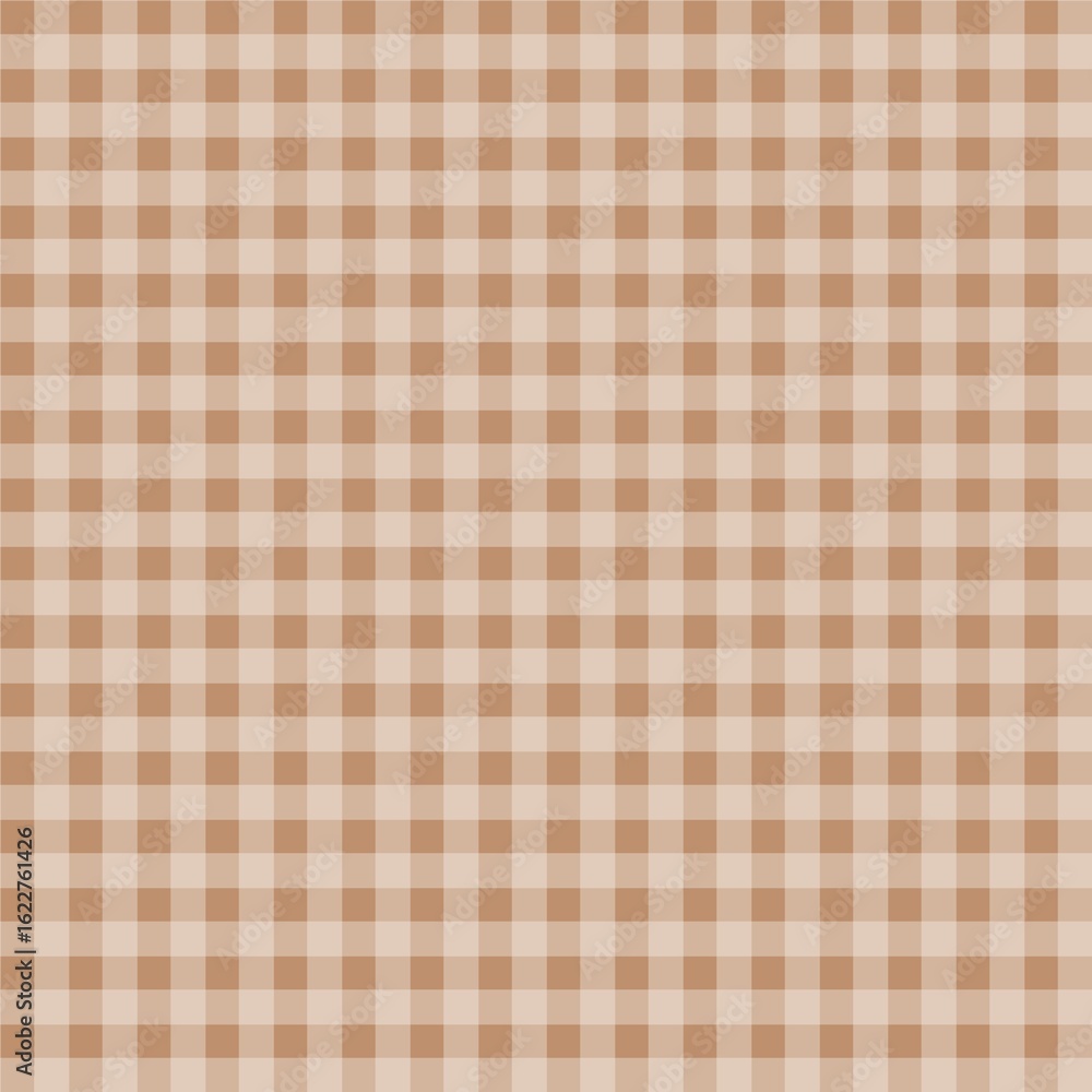 Classic gingham check pattern in soft brown tones. Perfect for fabric ...