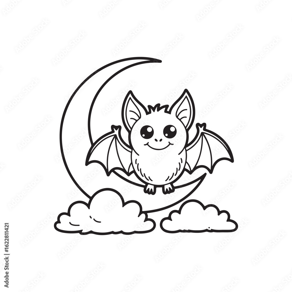 Bold and Easy Cozy Halloween Coloring Pages, Vector Illustration, Black ...