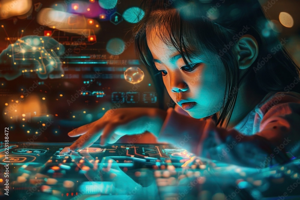 Curious kids building AI robots in a tech lab, learning through hands ...