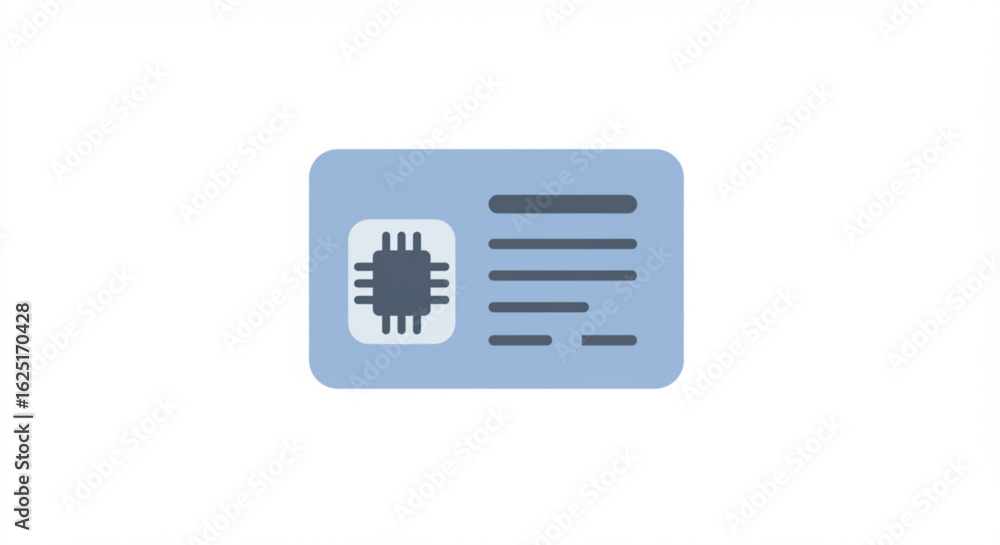 Digital ID Card with Integrated Microchip and Data Representation ...