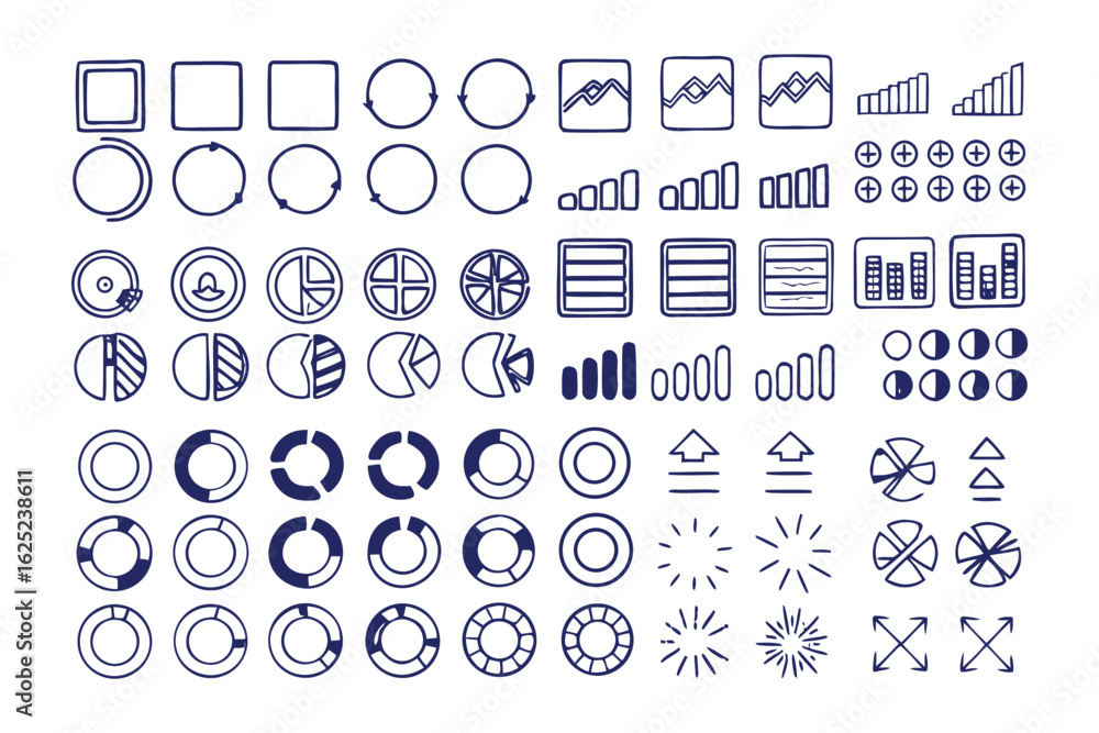 Data Visuals: An assortment of graphic illustrations, diagrams, and ...