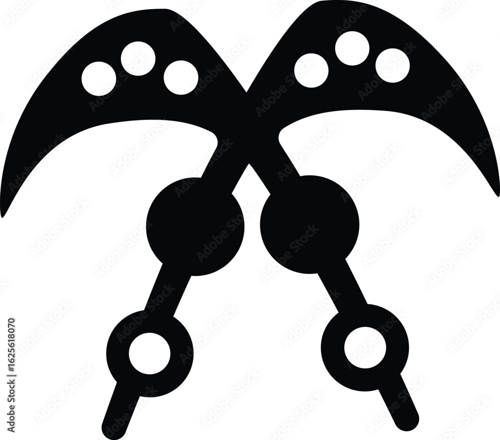 Akofena Adinkra African sword of war symbol for authority and legality ...