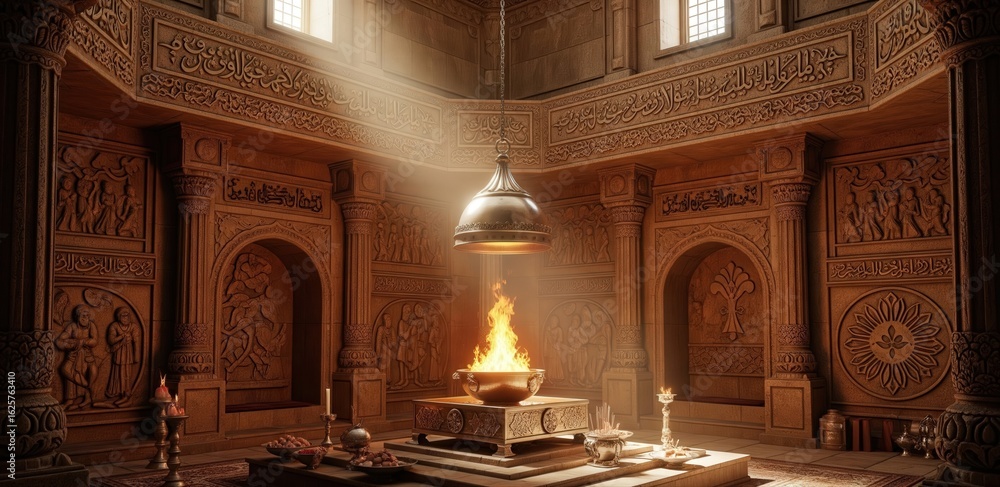 Zoroastrian Fire Temple Sacred Flame – Beautiful Parsi New Year ...