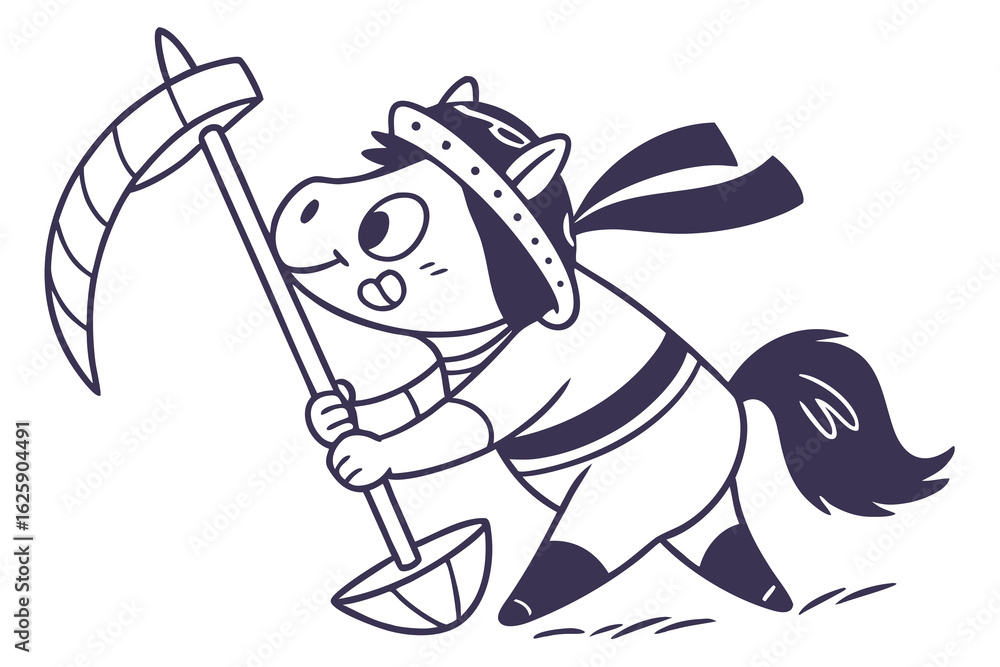 Cute cartoon tikbalang, Philippine folklore creature, vector style ...