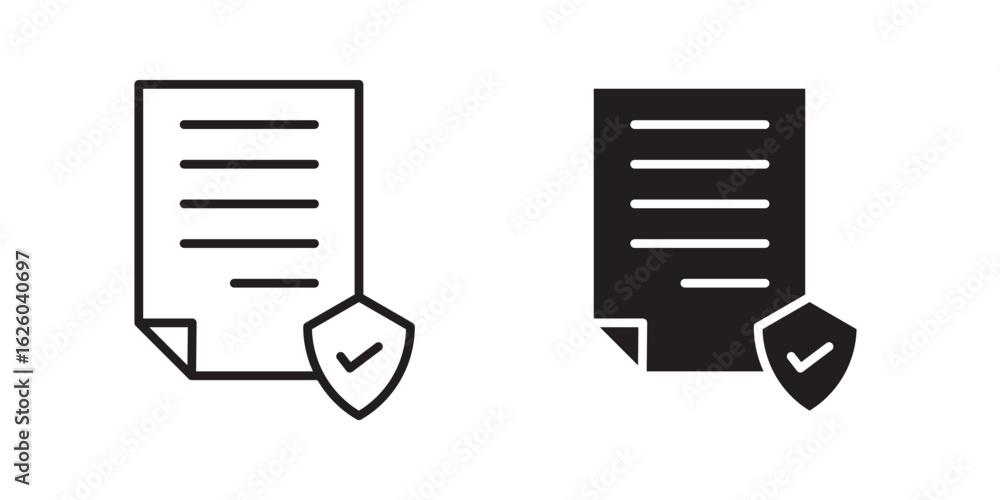 Contract coverage icon sign symbol and flat style for app, web and ...