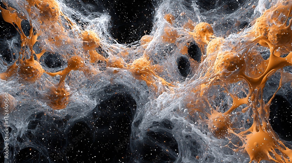 Close up view of the molecular structure of water with hydrogen and ...