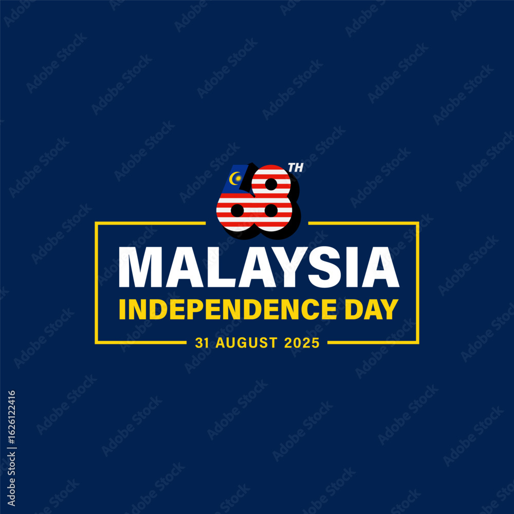 Logo 68th Malaysia Madani 31 August 2025, 68 Malaysia Independence Day ...