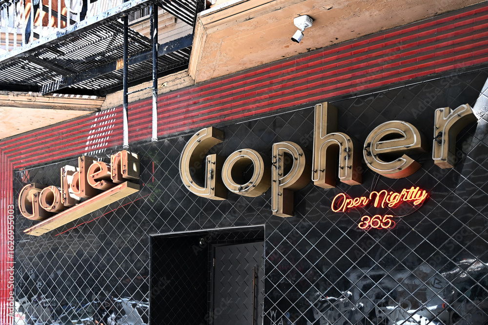 LOS ANGELES, CALIFORNIA - 30 JULY 2025: The Golden Gopher Bar in ...