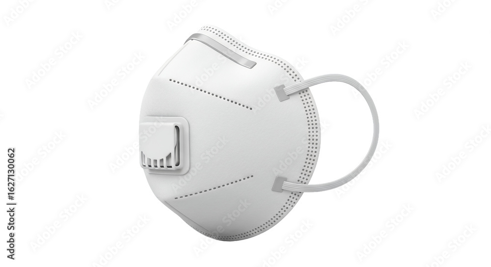 Foto de Stock White N95 Face Mask with Valve for Virus Protection on ...