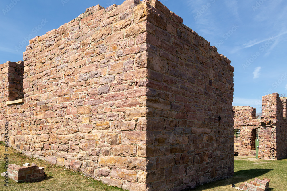 Corner Brick Wall Texture from Old Historic Abandoned Mill Queen Bee ...
