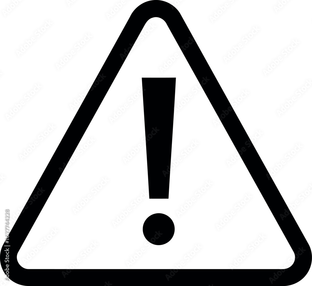 Warning sign exclamation mark danger alert Stock Vector | Adobe Stock