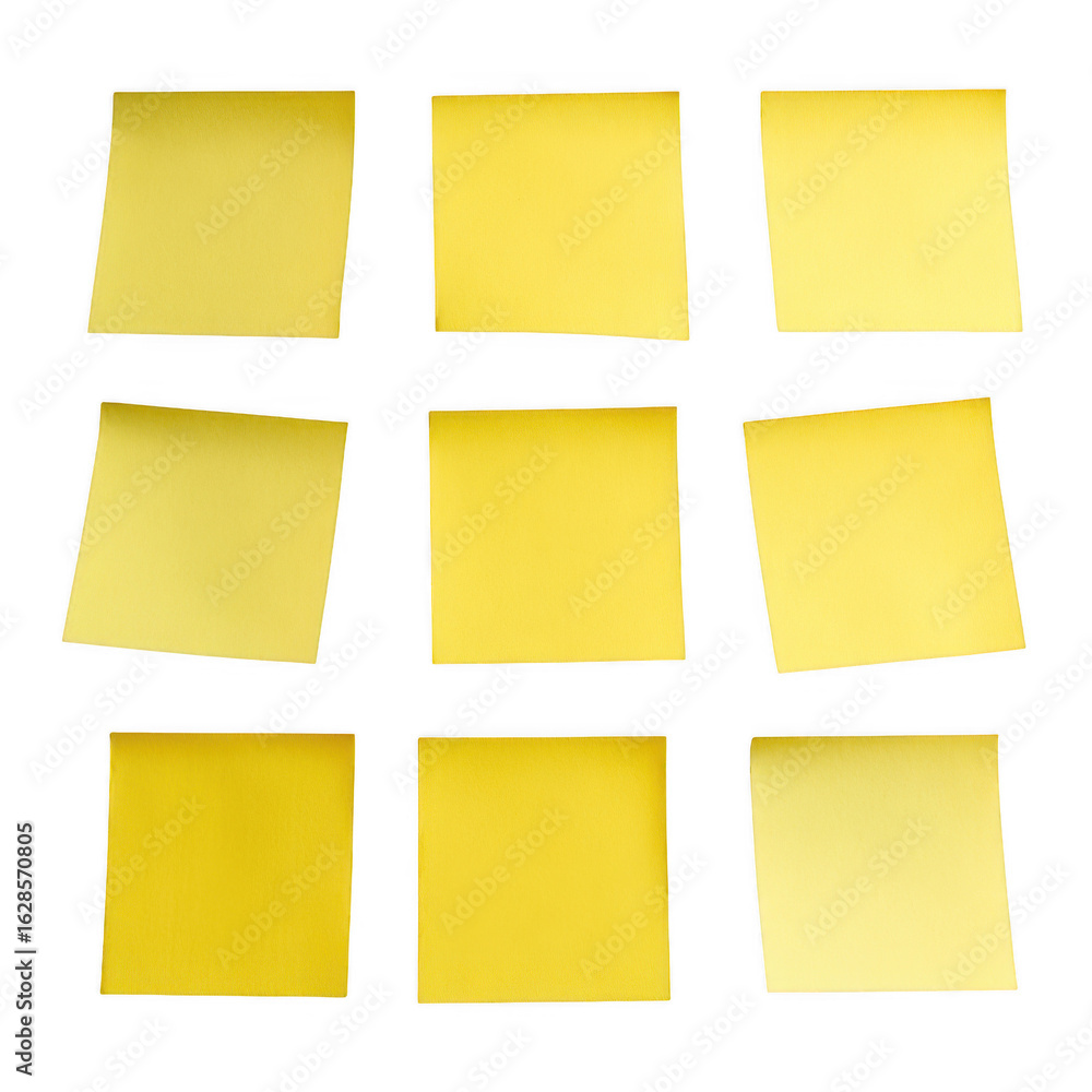 Yellow post it notes [Transparent Background PNG] Stock Photo | Adobe Stock