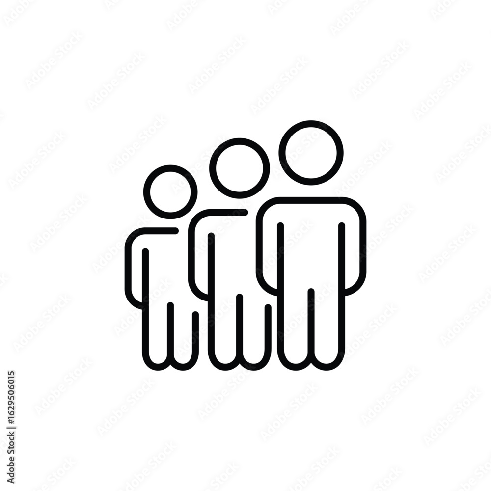 Stock-Vektorgrafik „Population growth icon. Outline style. People ...
