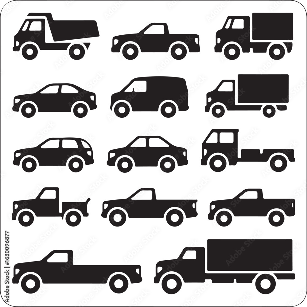 Semi-Trailer Truck Silhouette | Heavy Vehicle Vector Big Rig Truck ...