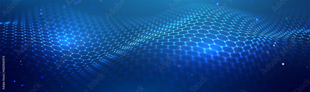 Hexagon medical tech background with honeycomb patterns and blue ...