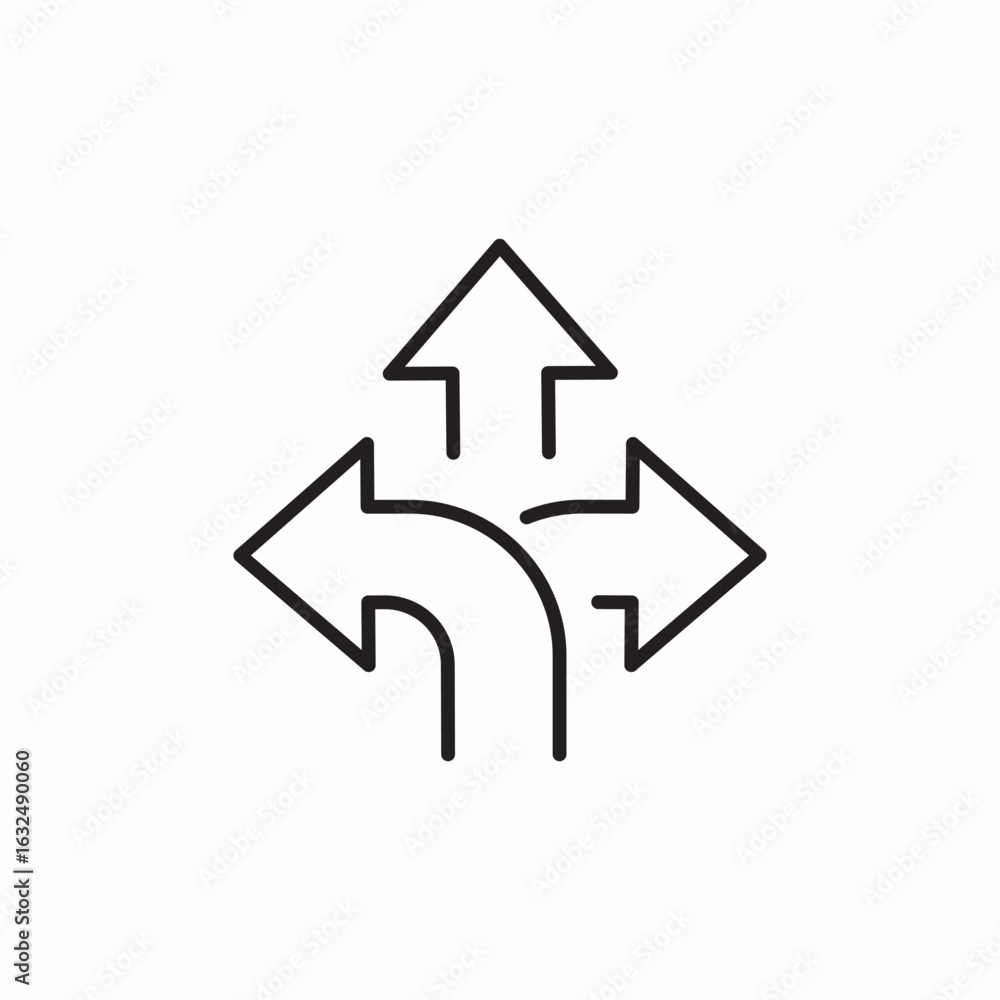 traffice direction arrows icon sign vector Stock Vector | Adobe Stock