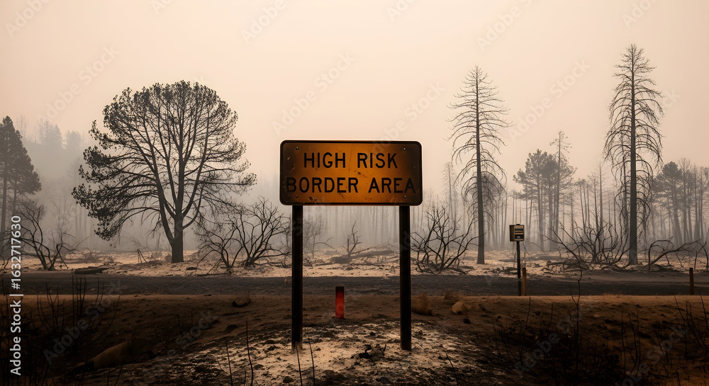 Devastating Landscape A High Risk Border Area After Wildfires Natural ...