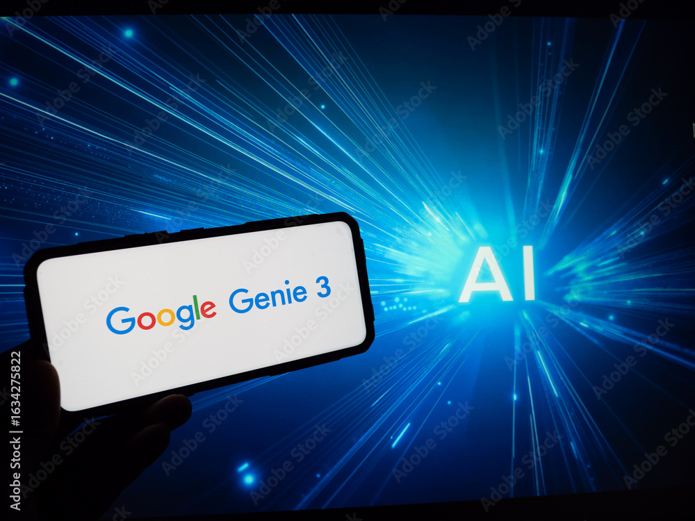 Qingdao,China-Aug.6.2025:From Google DeepMind, Genie 3 is a new "world ...