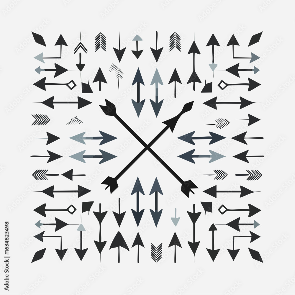 Pfeil-Set als schwarze Icons – moderne einfache Pfeile, Cursor-Symbole ...