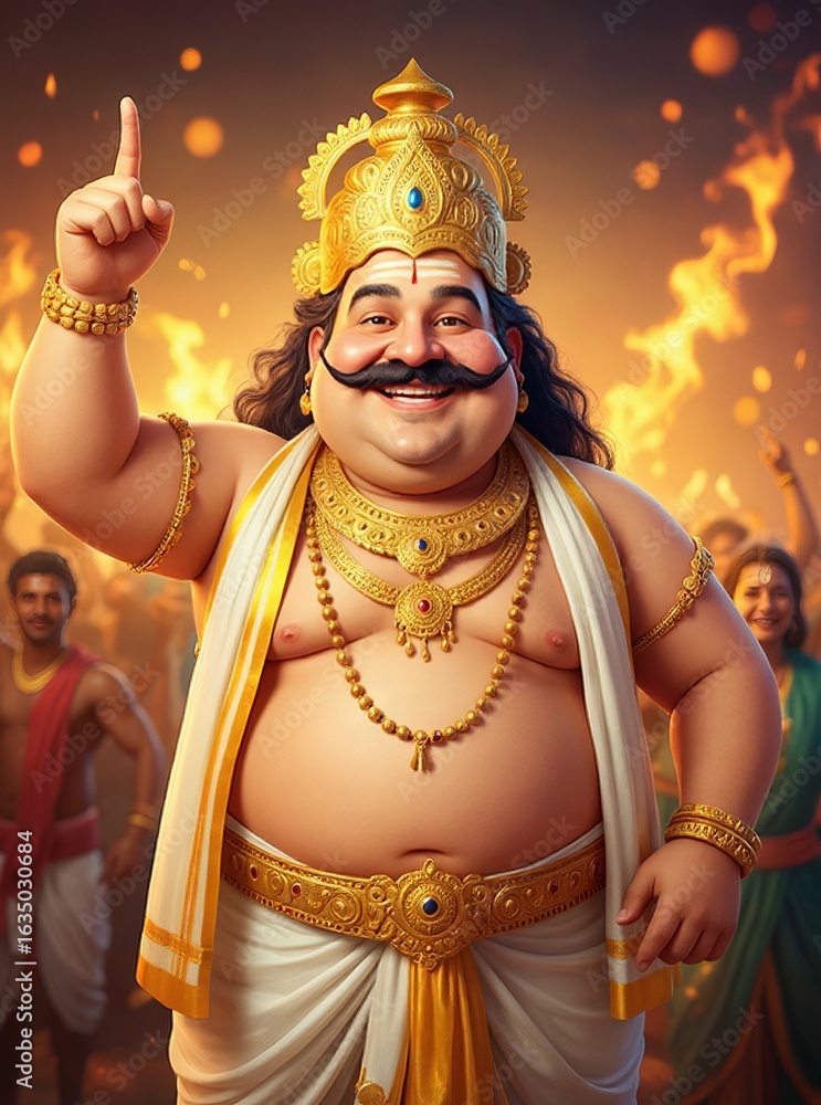 King Mahabali (Maveli) in Festive Onam Celebration – Kerala Culture and ...