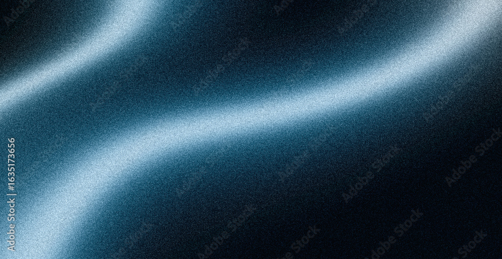 Light blue glowing shape on grainy textured grunge dark backdrop ...