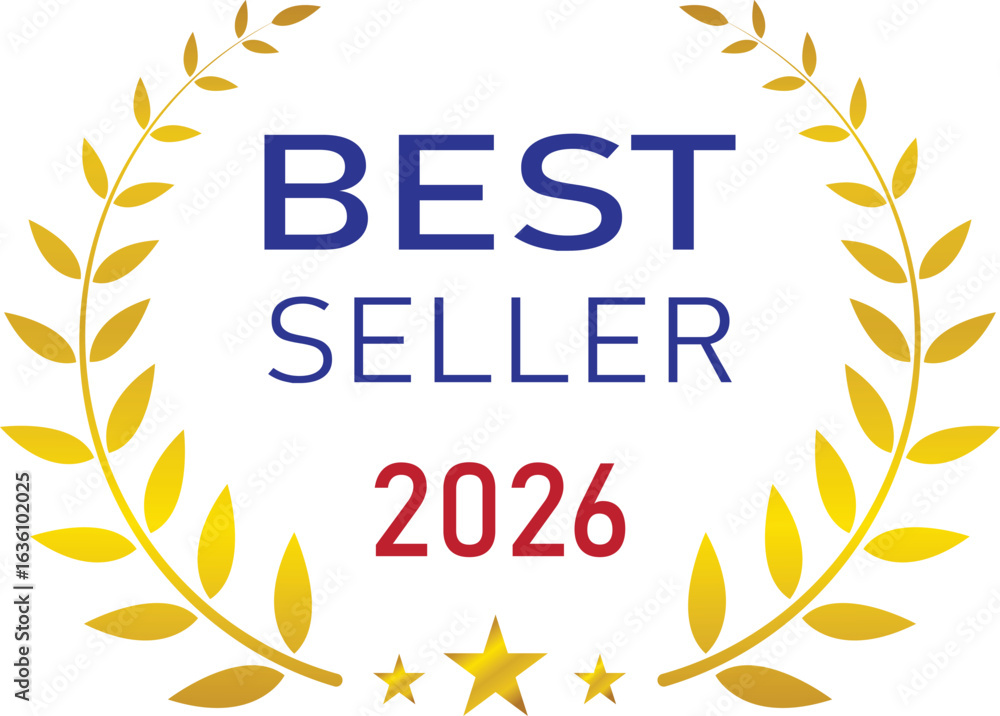 Vector de Stock Best seller award badges for 2025, 2026, and 2027 ...