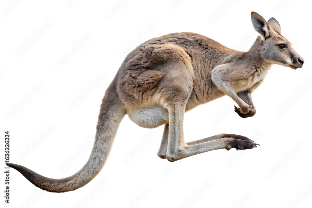 Transparent PNG available photo of a kangaroo floating mid-air on AI ...