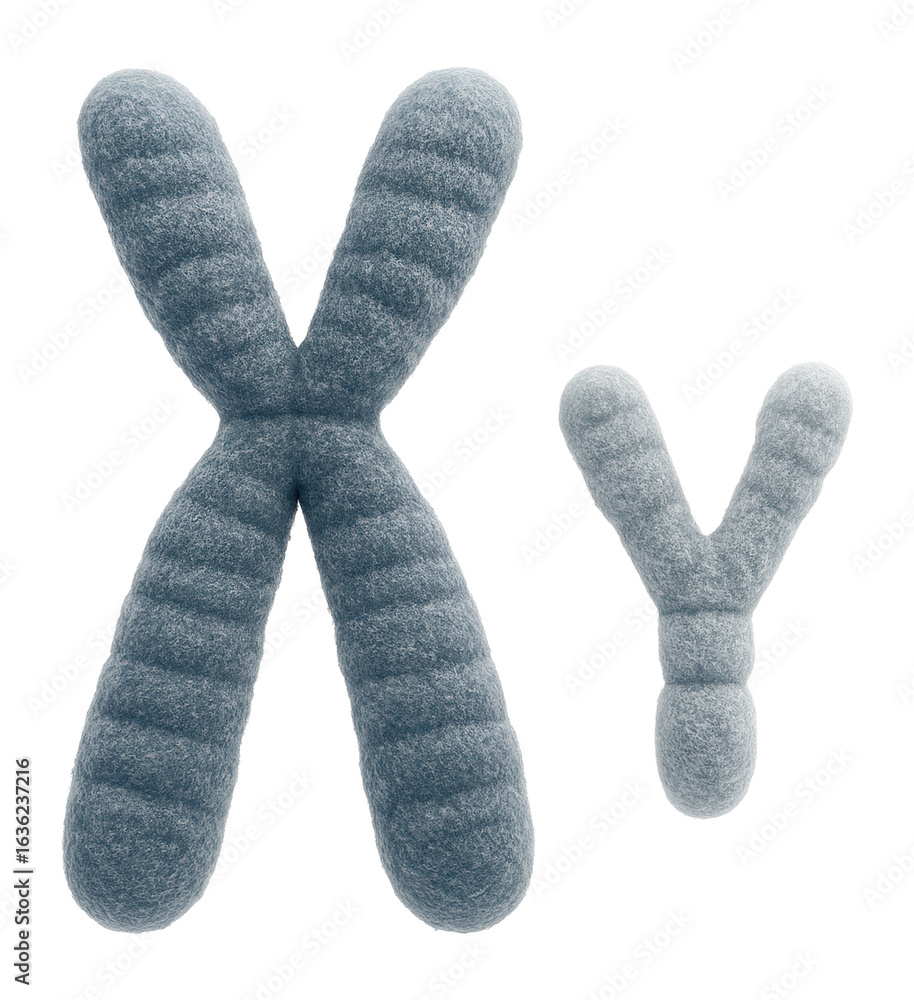 Human XY chromosome pair in a metaphase spread with distinct size and ...