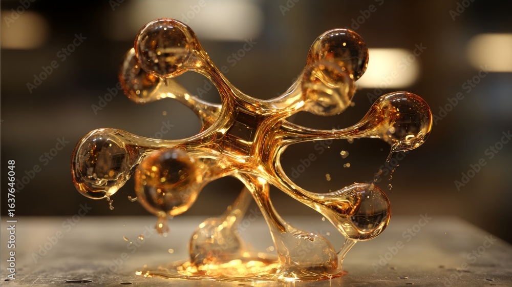 Molten gold forming impossible geometric shapes in zero gravity ...
