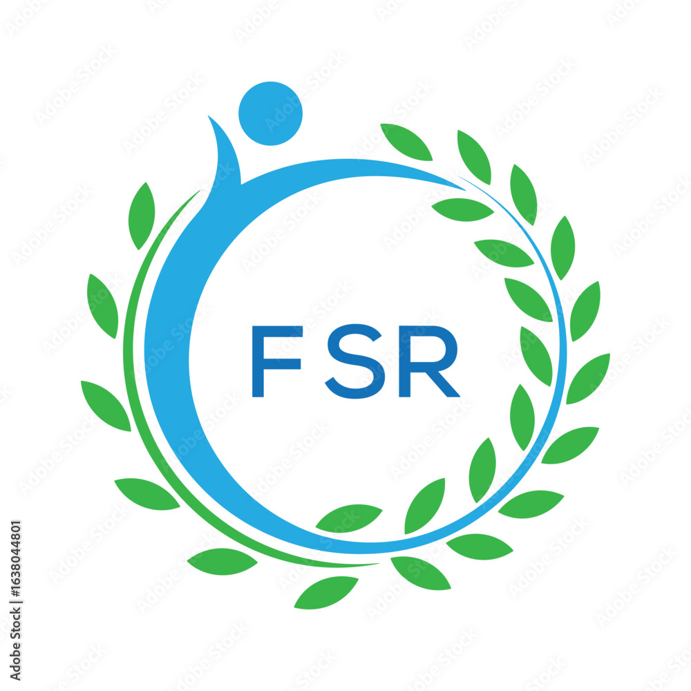 FSR letter logo. FSR blue image on white background. FSR Monogram logo ...