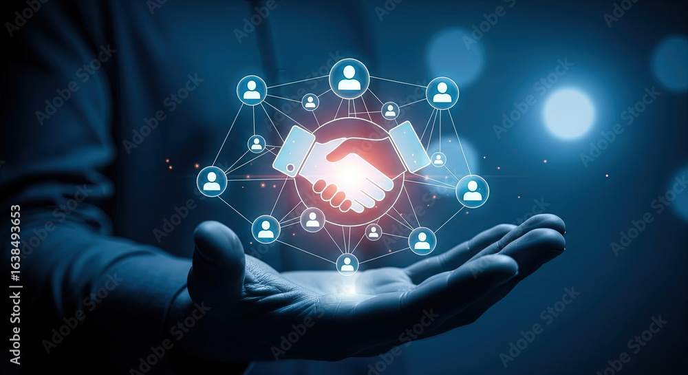 Foto de Stock Global Business Partnership and Networking Concept with ...