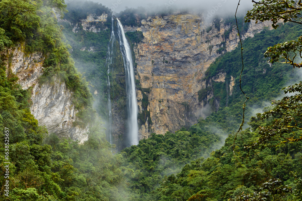 Stock-Foto „Gocta Waterfalls, one of the tallest waterfalls in the ...
