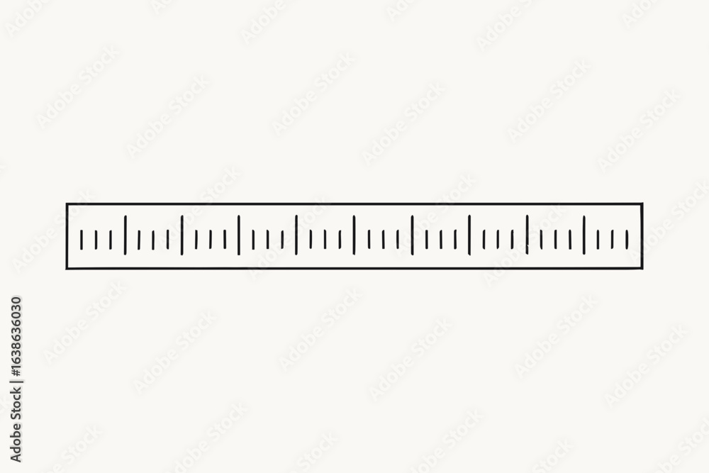Blank Ruler Template – Tick Marks Only Stock Vector | Adobe Stock