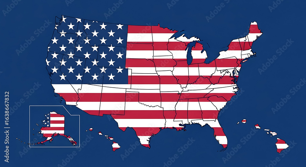 US map, USA map, United States map, USA map with state names, US states ...